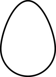 Set egg shape template Royalty Free Vector Image