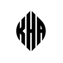 Kha circle letter logo design Royalty Free Vector Image