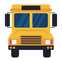 School bus front view Royalty Free Vector Image