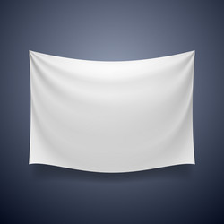 Cloth red banner 3d realistic Royalty Free Vector Image