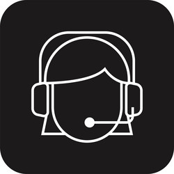 Customer service business people icon with orange Vector Image