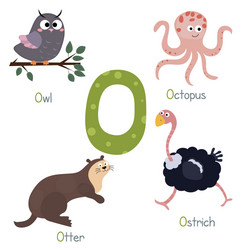 Cute zoo alphabet Royalty Free Vector Image - VectorStock