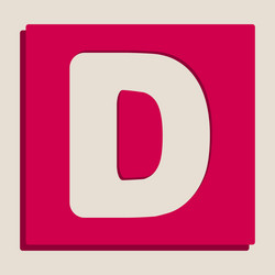 Letter d sign design template element Royalty Free Vector