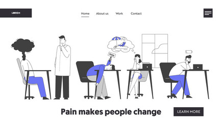 Professional burnout card or banner with tired Vector Image