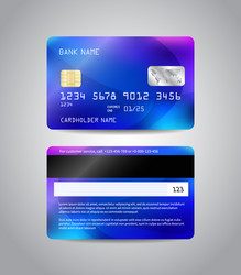 Realistic detailed credit card Royalty Free Vector Image