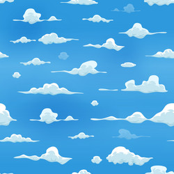 Sky clouds background blue gradient cartoon Vector Image