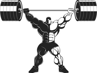 Muscle man bodybuilder Royalty Free Vector Image
