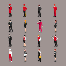 Hotel staff uniform set Royalty Free Vector Image