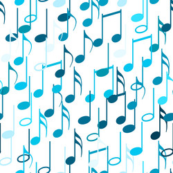 Seamless pattern with music notes hand drawn Vector Image