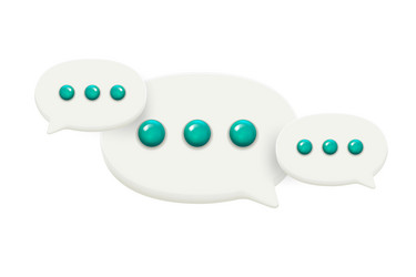 Two speech bubbles internet conversation concept Vector Image