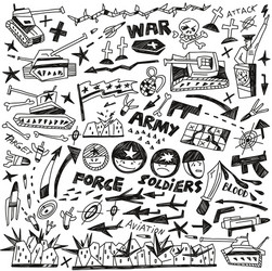 Crime - doodles Royalty Free Vector Image - VectorStock