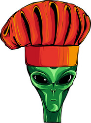 Alien head design of Royalty Free Vector Image