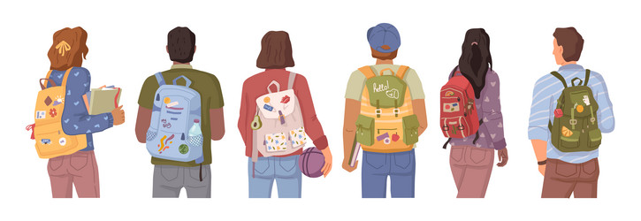 Students Back View Vector Images (over 2,600)