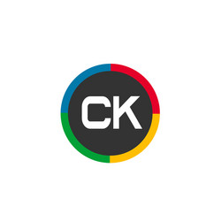 Initial letter ck logo template design Royalty Free Vector