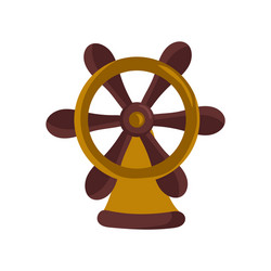 Cartoon ship s wheel Royalty Free Vector Image