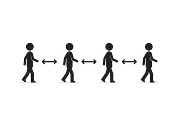 Social distance between people for safety Vector Image