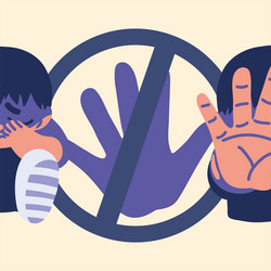National child abuse stop sign Royalty Free Vector Image