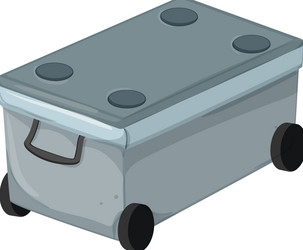 Ice cooler box cartoon Royalty Free Vector Image