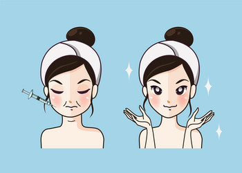 Botox girl Royalty Free Vector Image - VectorStock