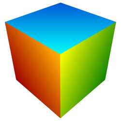 Colorful cube icon modern bright generic Vector Image