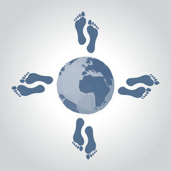 Globe Footprints Vector Images (over 270)