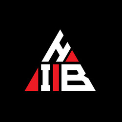 Hib triangle letter logo design Royalty Free Vector Image