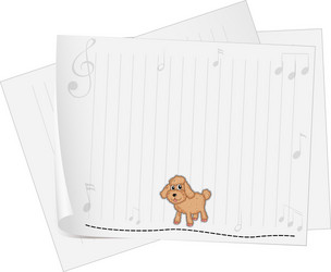 Multicolored paw prints animal on the notes sheet Vector Image