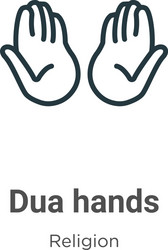 Praying Hands Dua Prayer Vector Images (over 100)