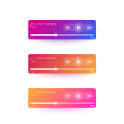 Music player with play buttons design Royalty Free Vector