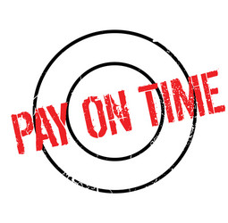 Pay on time rubber stamp Royalty Free Vector Image