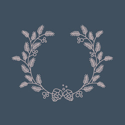 Laurel leaf frame isolated on transparent Vector Image