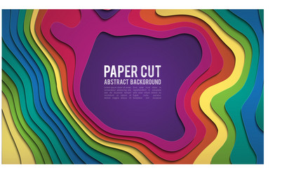 Colorful paper cutout cut banner concept Vector Image