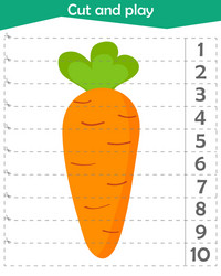 Math puzzle for children we cut and play cou Vector Image