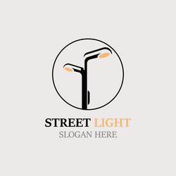 Street light logo image vintage lightning classic Vector Image