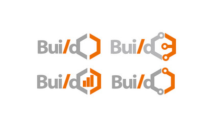 Creative technology concept logo design template Vector Image