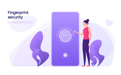 Minimal set of fingerprint swipe up Royalty Free Vector