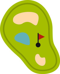 Golf course map icon outline style Royalty Free Vector Image