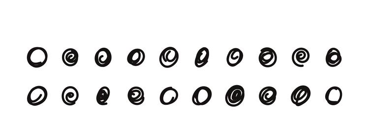 Hand drawn doodle pencil points set sketch Vector Image