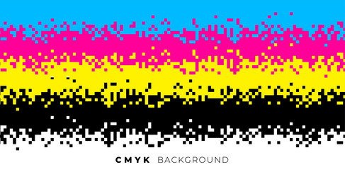 Cmyk powder colors splash background Royalty Free Vector