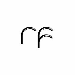 Rf logo letter monogram slash with modern Vector Image