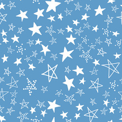 Blue color star seamless pattern Royalty Free Vector Image