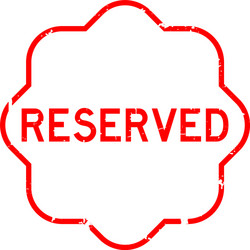 Grunge red reserved seat word hexagon rubber seal Vector Image
