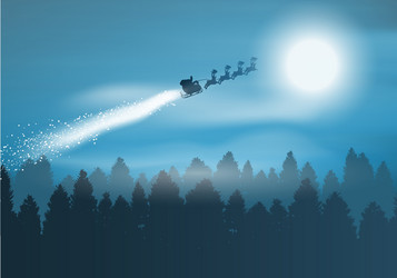 Santa flying Royalty Free Vector Image - VectorStock