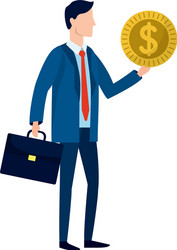 Successful businessman avatar cartoon Royalty Free Vector