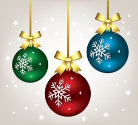 Winter holiday with christmas balls Royalty Free Vector