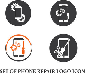 Phone repair logo icon design Royalty Free Vector Image