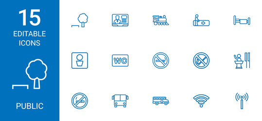 Public icons Royalty Free Vector Image - VectorStock