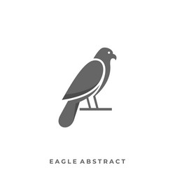 One line eagle design silhouette hand drawn Vector Image