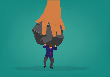 Stress burden anxiety from work difficulty and Vector Image