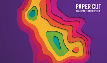 Set horizontal banner paper cut art Royalty Free Vector